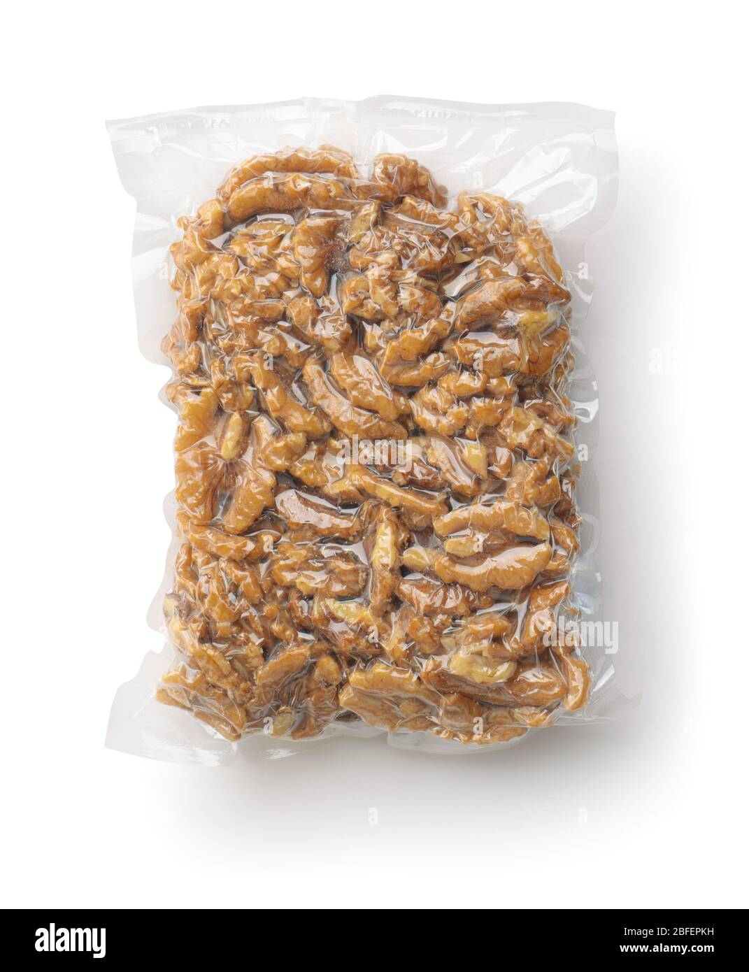 Vacuum plastic bag of peeled walnuts isolated on white Stock Photo - Alamy