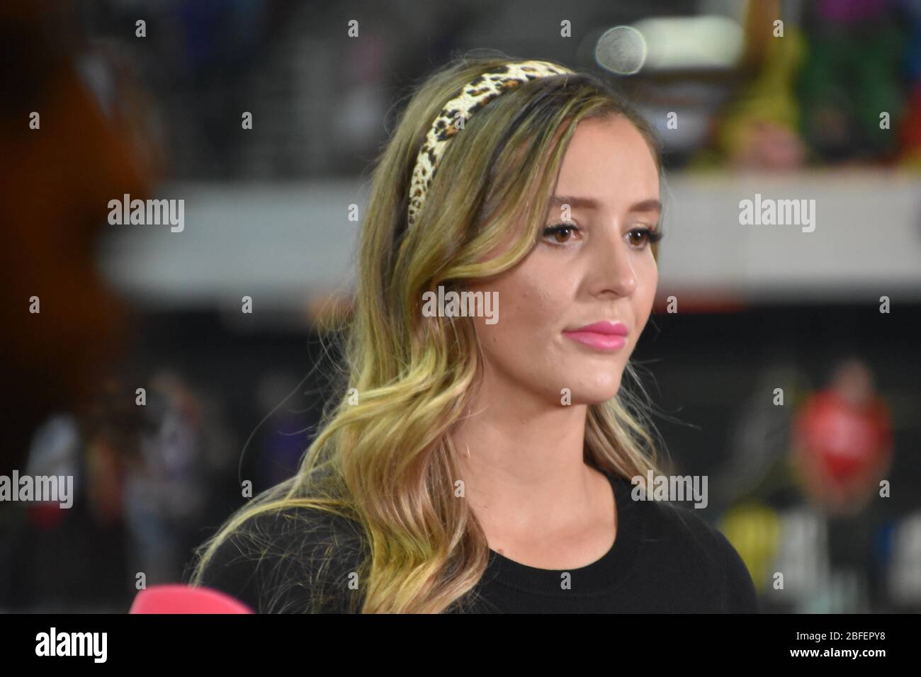 The British women’s tennis player Laura Robson presenting for BT Sport ...