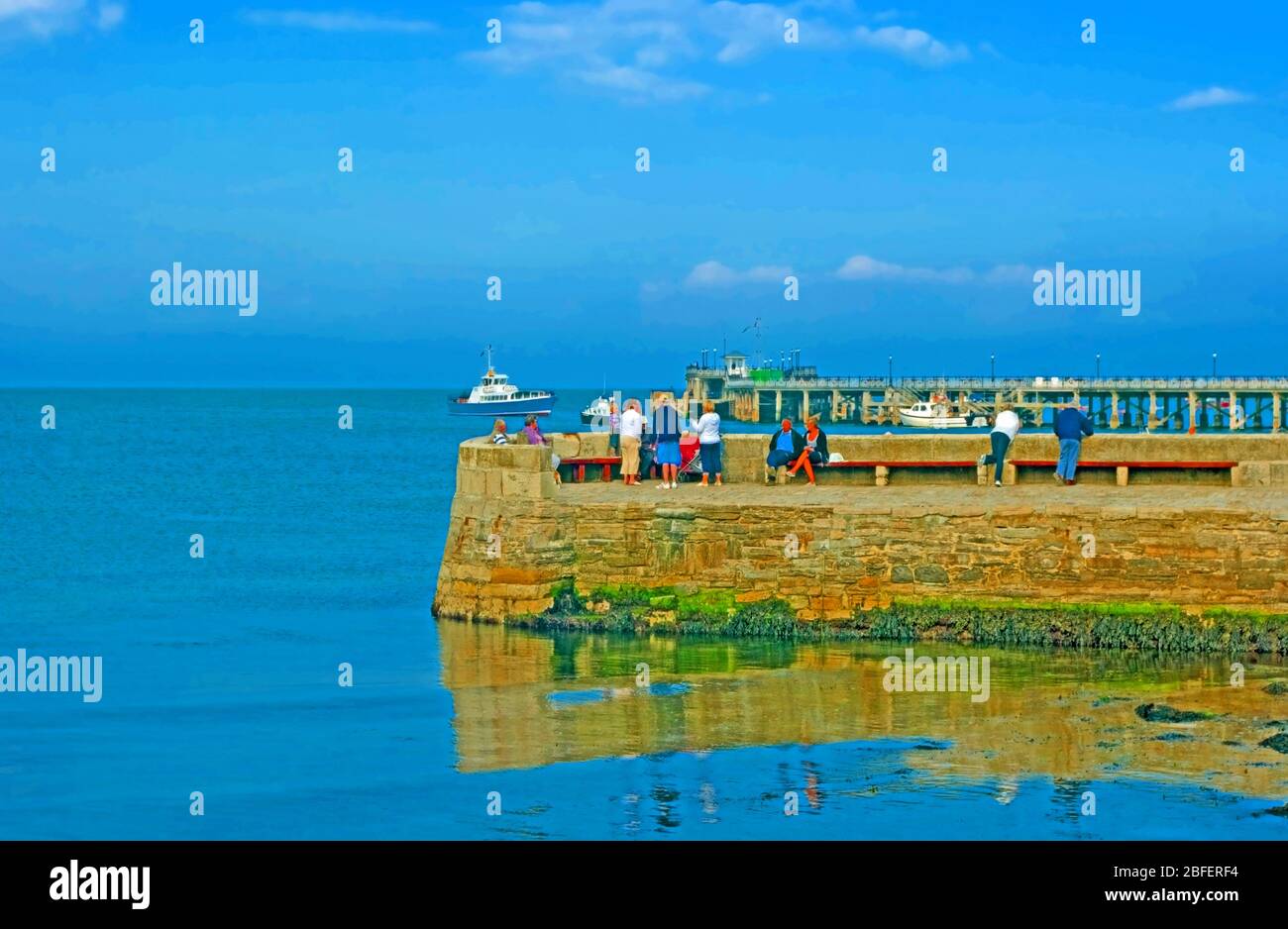 Swanage, Dorset, Groyne in to Sea United Kingdom Stock Photo - Alamy