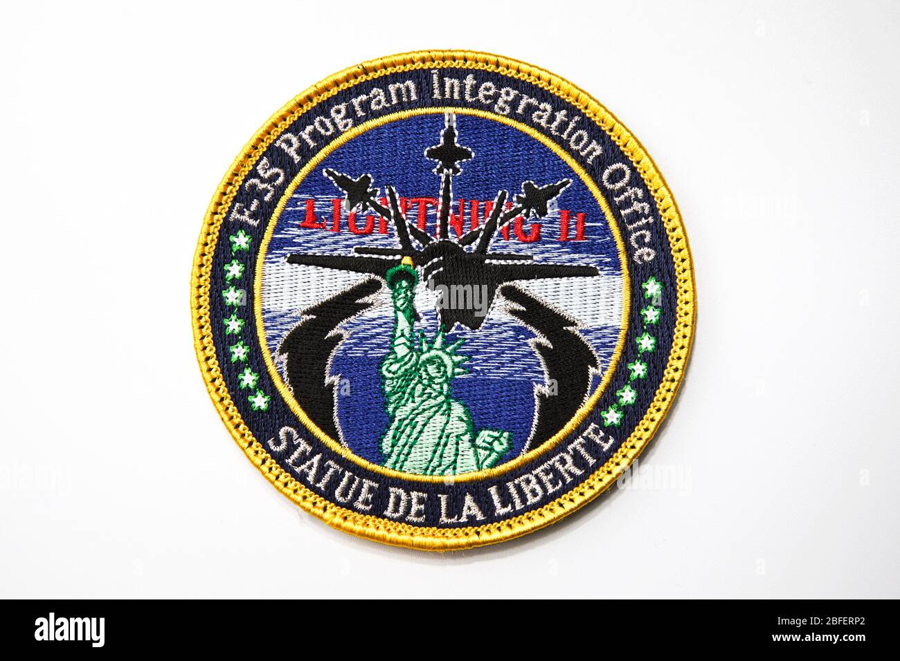 USAF F35 Program Integration Office patch. RAF Lakenheath Stock Photo ...