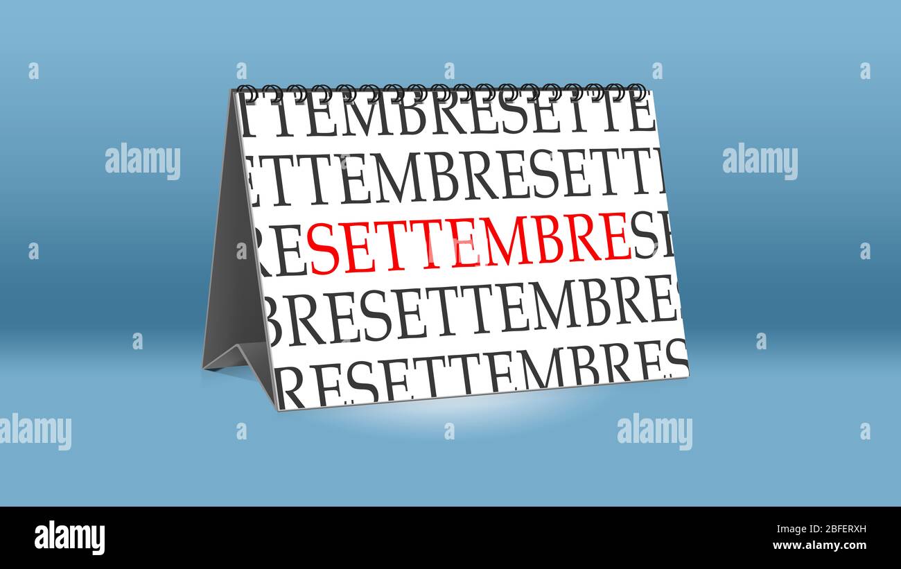 September sheet in english calendar hi-res stock photography and images ...