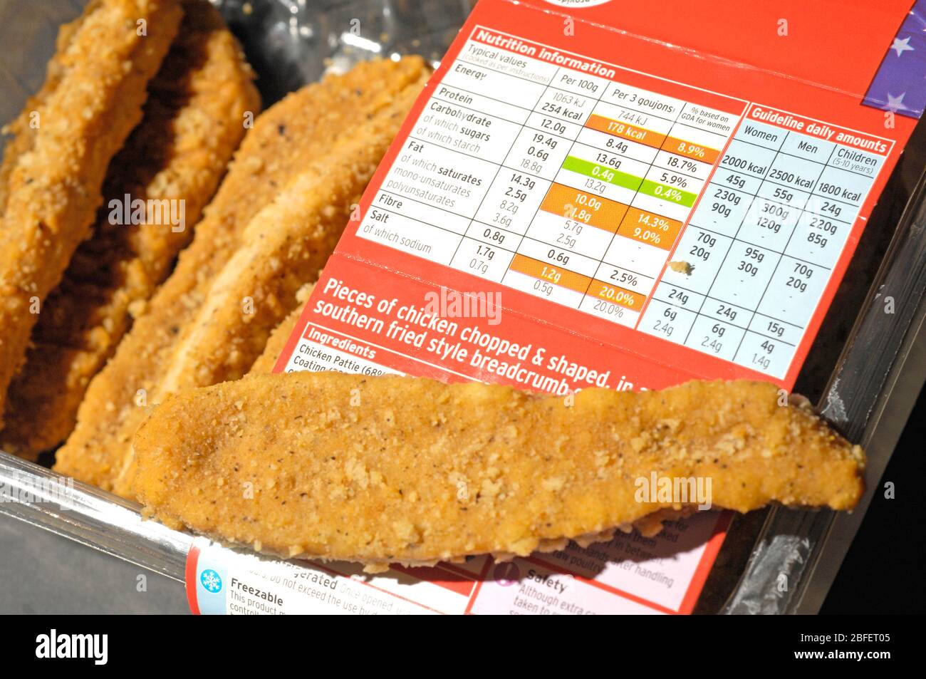 A package of ready made chicken Stock Photo - Alamy