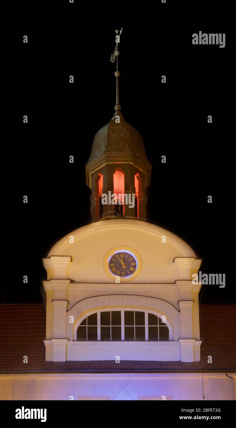 Townhouse at Market square in Zary. Poland Stock Photo - Alamy