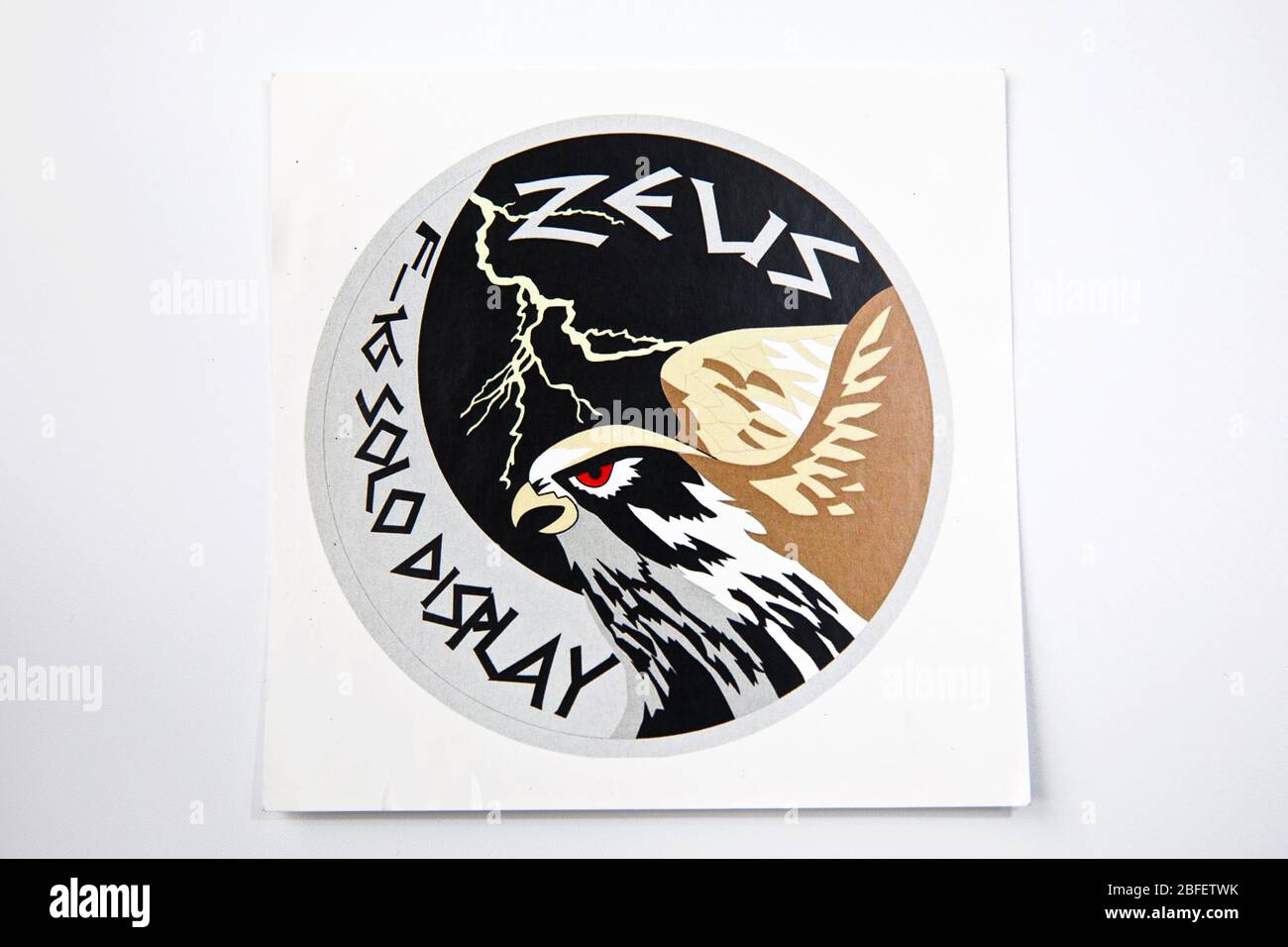 F-16 Zeus Solo Display Hellenic Air Force Sticker Stock Photo - Alamy