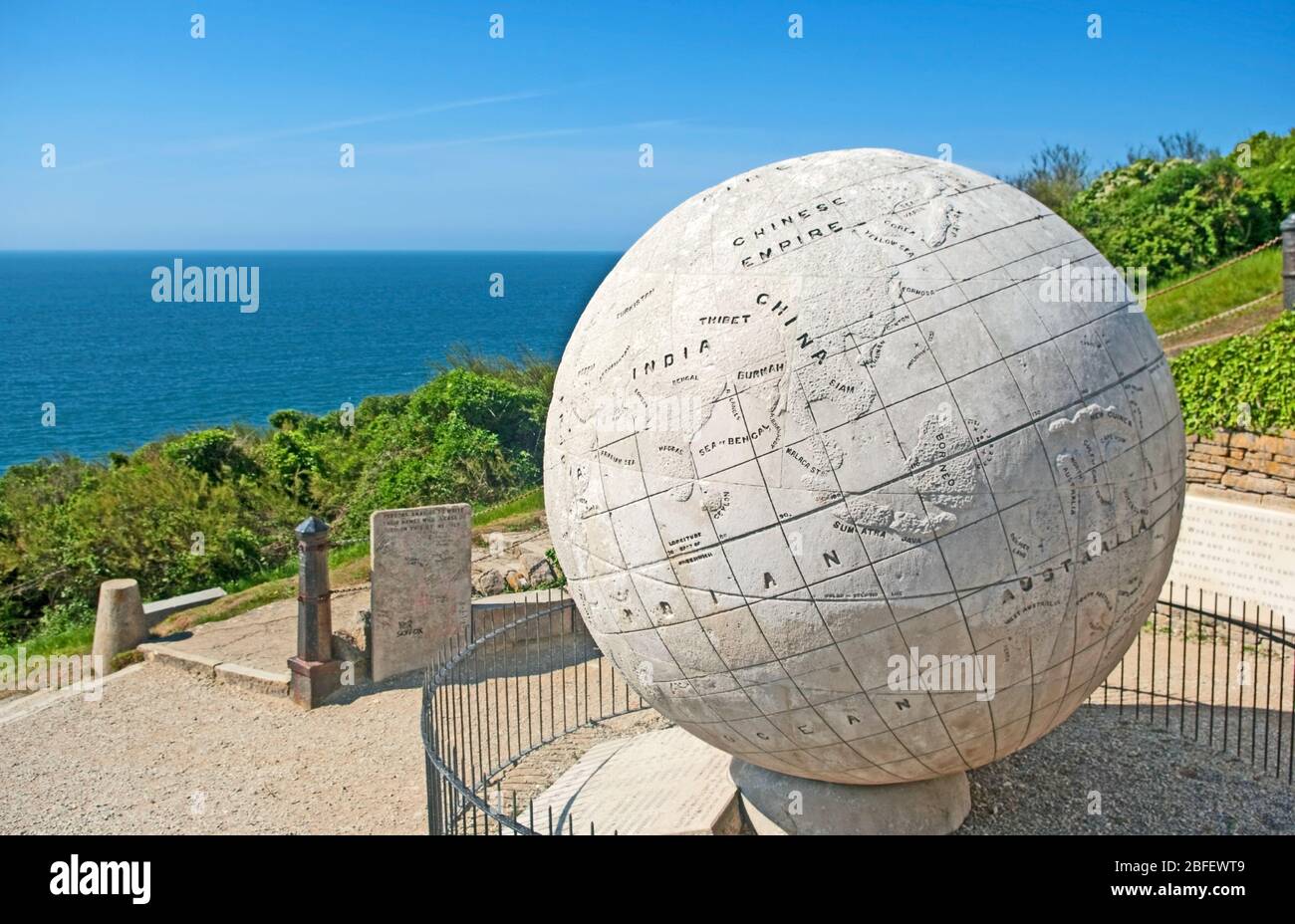Giant Globe, Durlston Head, Swanage, Dorset Stock Photo - Alamy