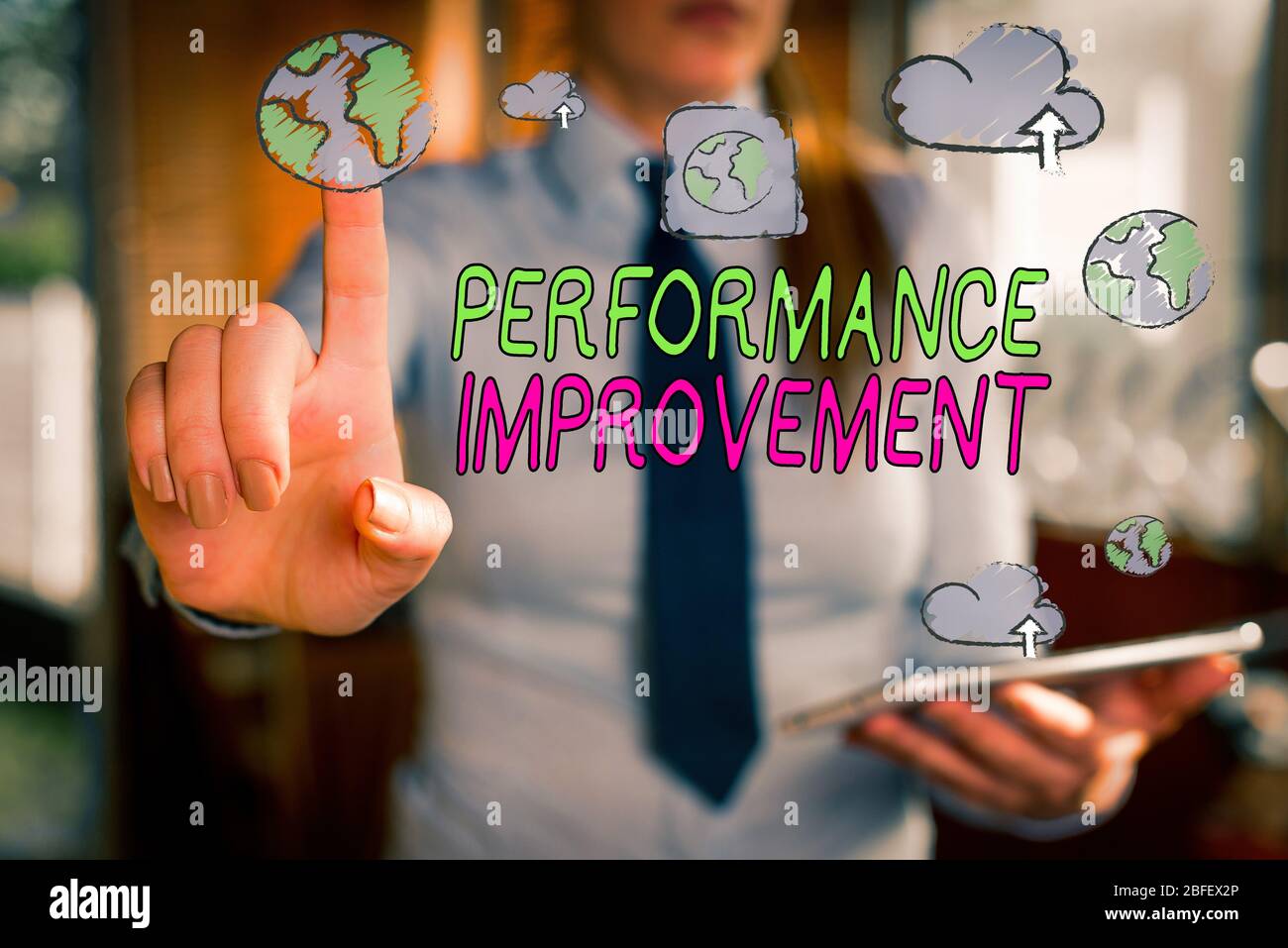 Handwriting text writing Performance Improvement. Conceptual photo ...
