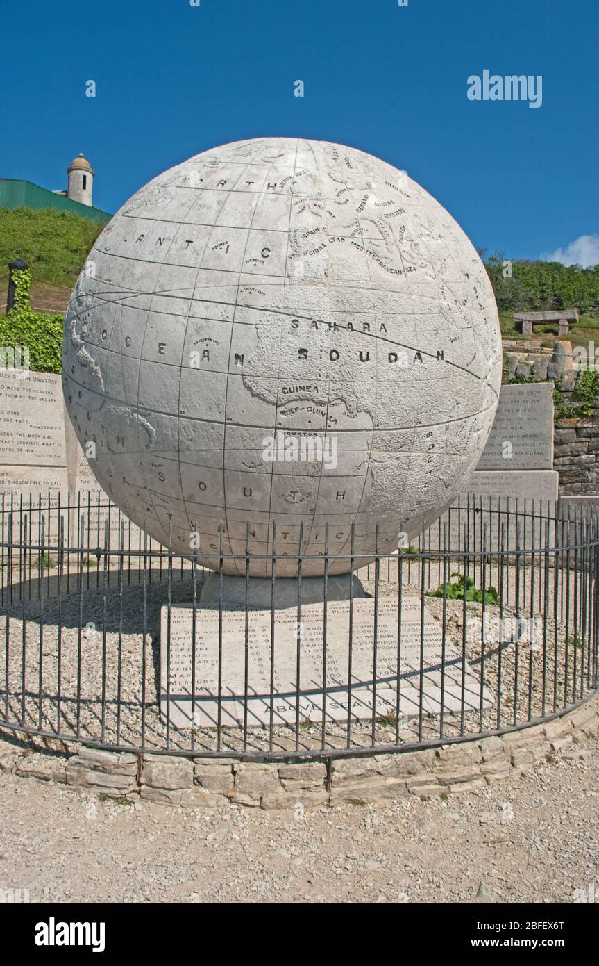 Giant Globe, Durlston Head, Swanage, Dorset Stock Photo - Alamy