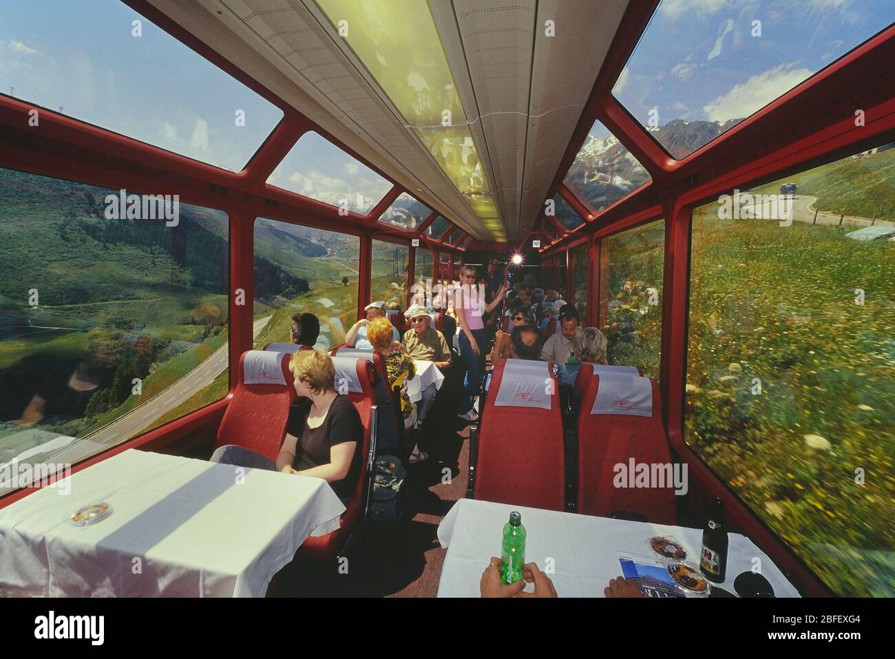Glacier express switzerland passengers hi-res stock photography and ...