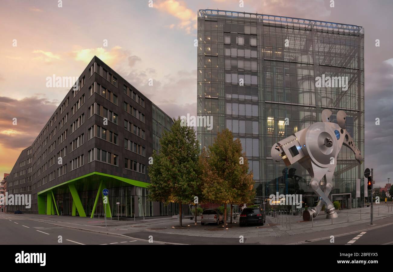 Contemporary architecture in the modern area of the city of Heidelberg ...