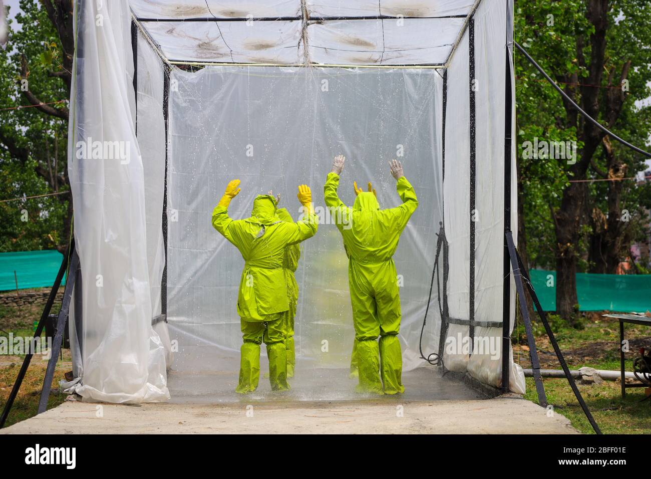 Decontamination shower hi-res stock photography and images - Alamy