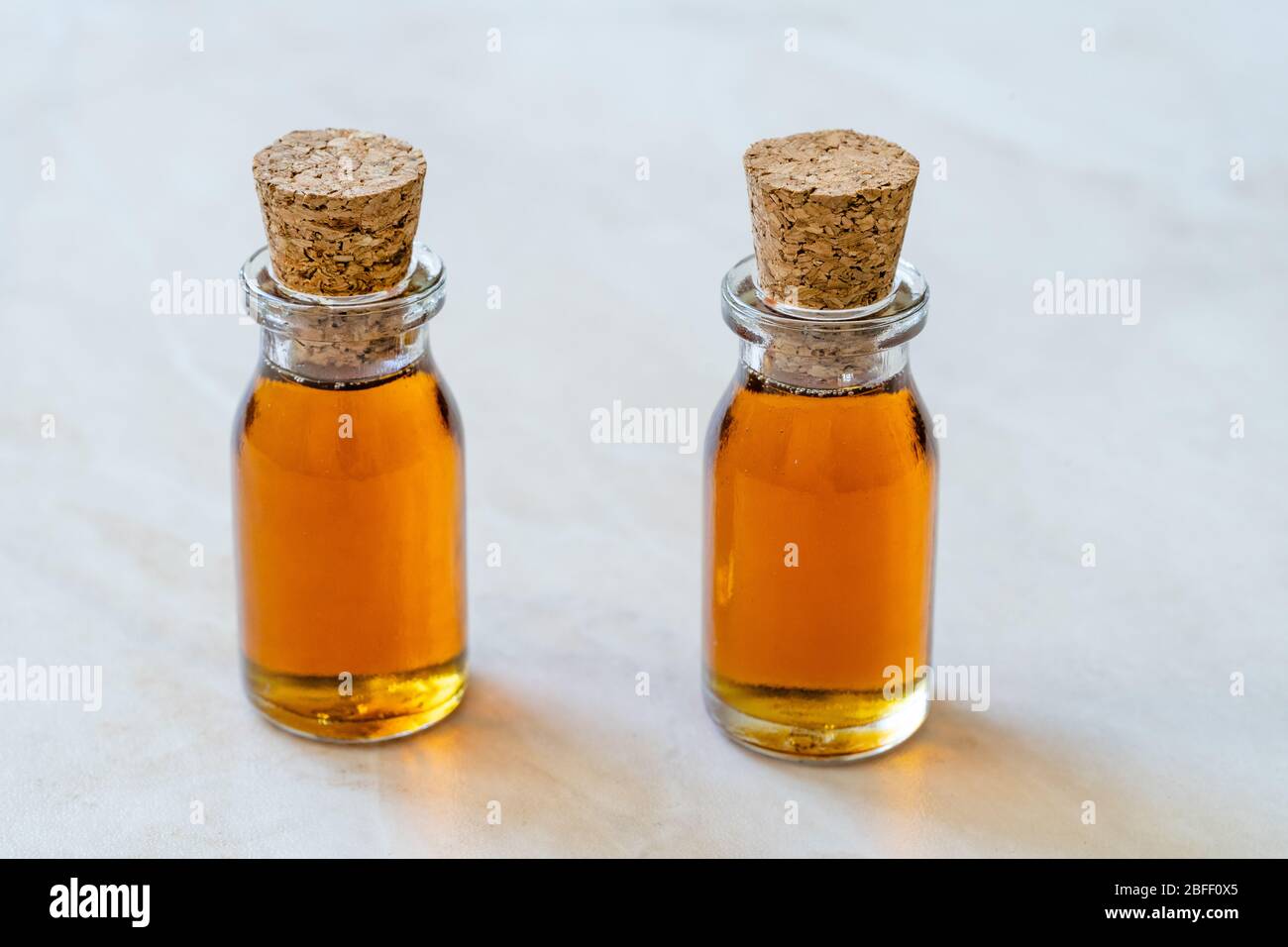 Homemade Organic Maple Syrup in Small Mini Glass Bottles with Corks ...
