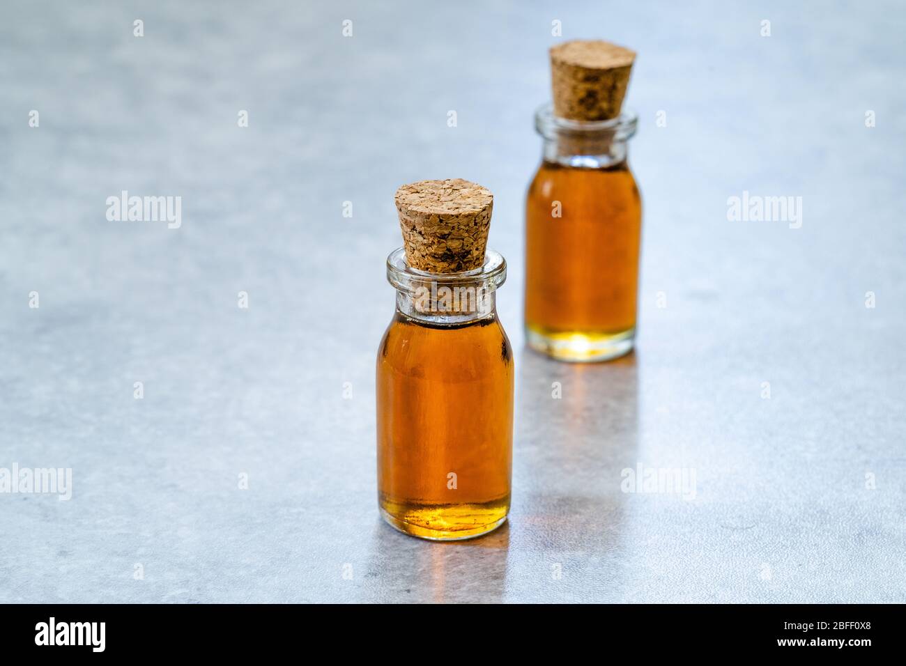 Homemade Organic Maple Syrup in Small Mini Glass Bottles with Corks ...