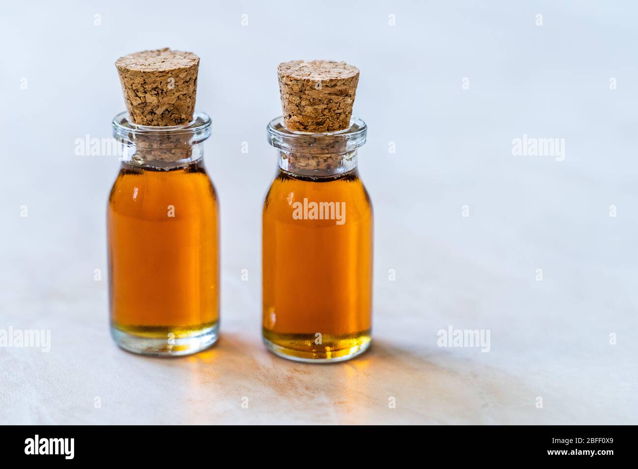 Homemade Organic Maple Syrup in Small Mini Glass Bottles with Corks ...