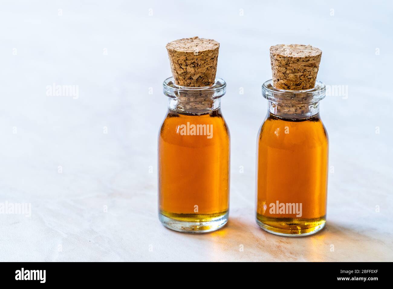 Homemade Organic Maple Syrup in Small Mini Glass Bottles with Corks ...