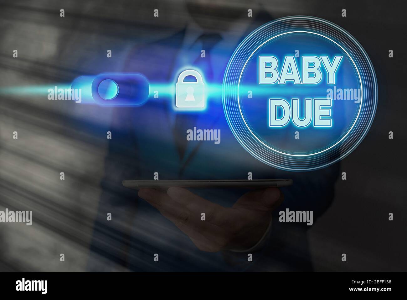 Handwriting text Baby Due. Conceptual photo about to born Under ...