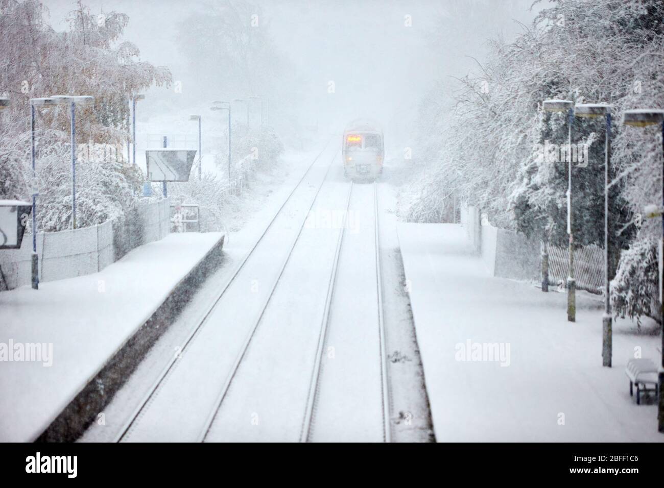 A delayed Chiltern Railways train at Stoke Mandeville Station near ...