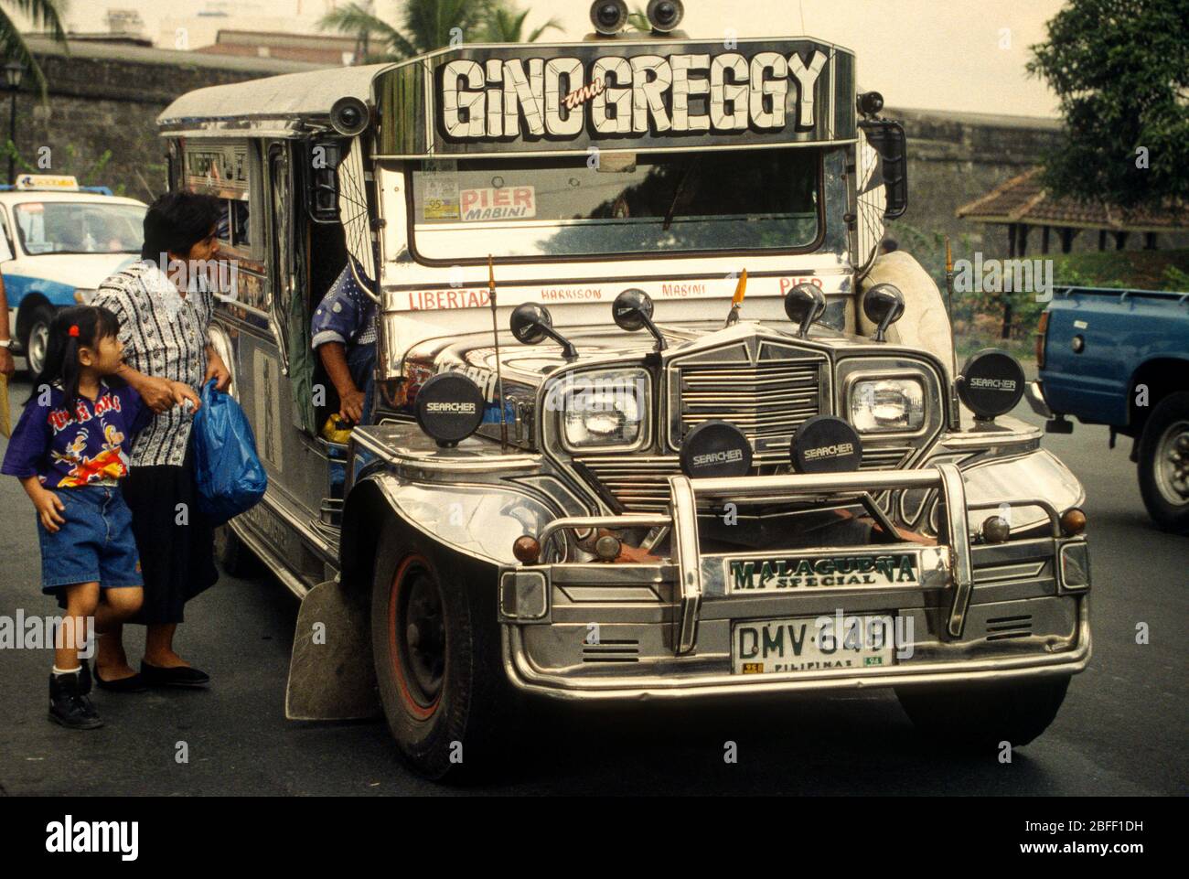 Gino and Greggy jeepney, Manilia, Philippines, February 1996 Stock ...