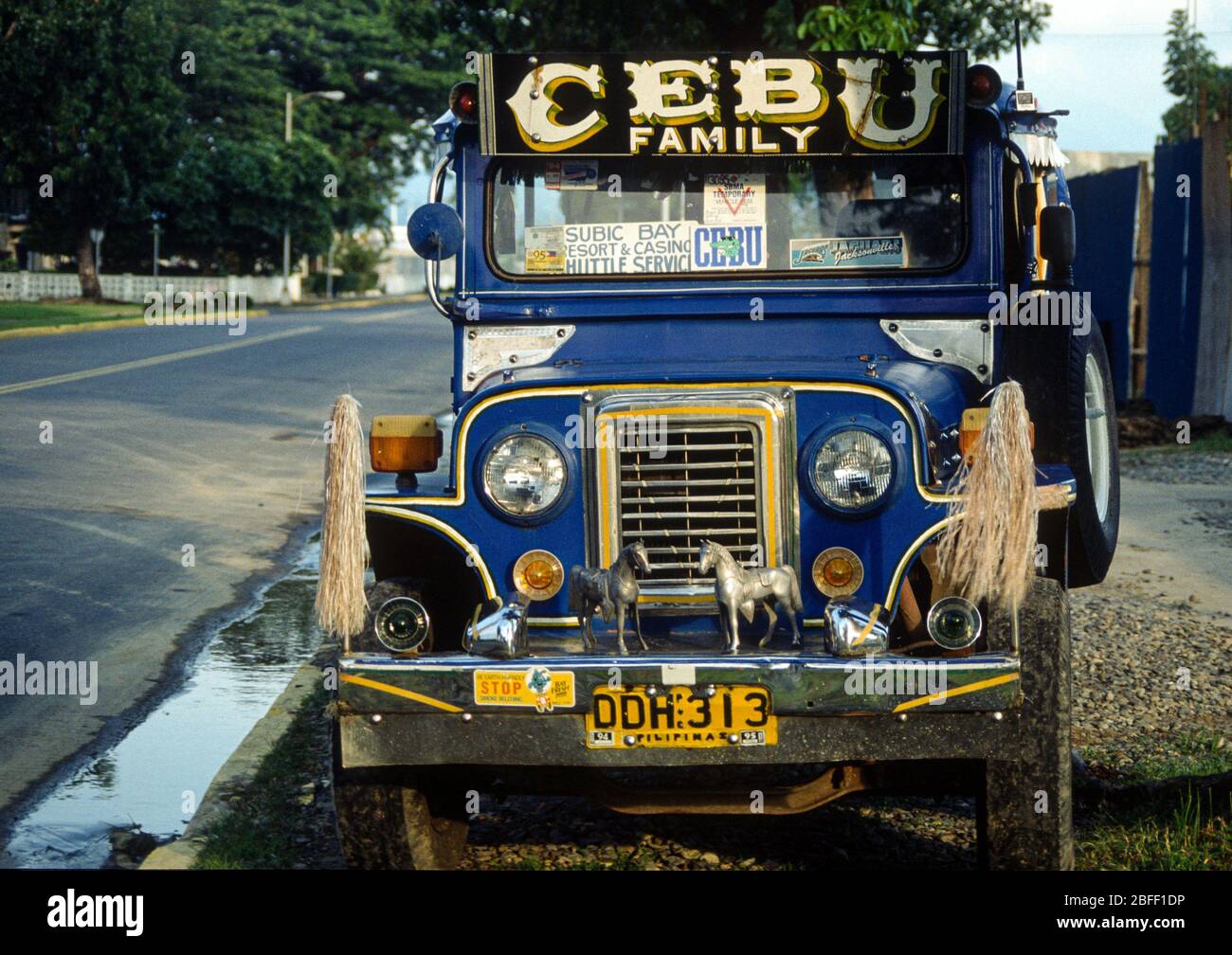 Cebu family Jeepney, Subic Bay, Philippines, February 1996 Stock Photo ...