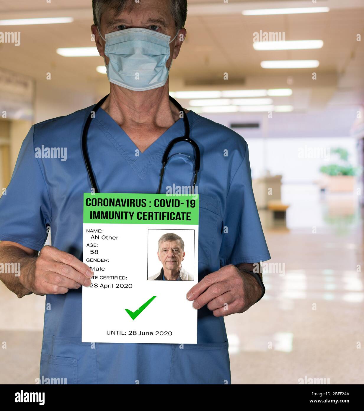 Negative test certificate hi-res stock photography and images - Alamy