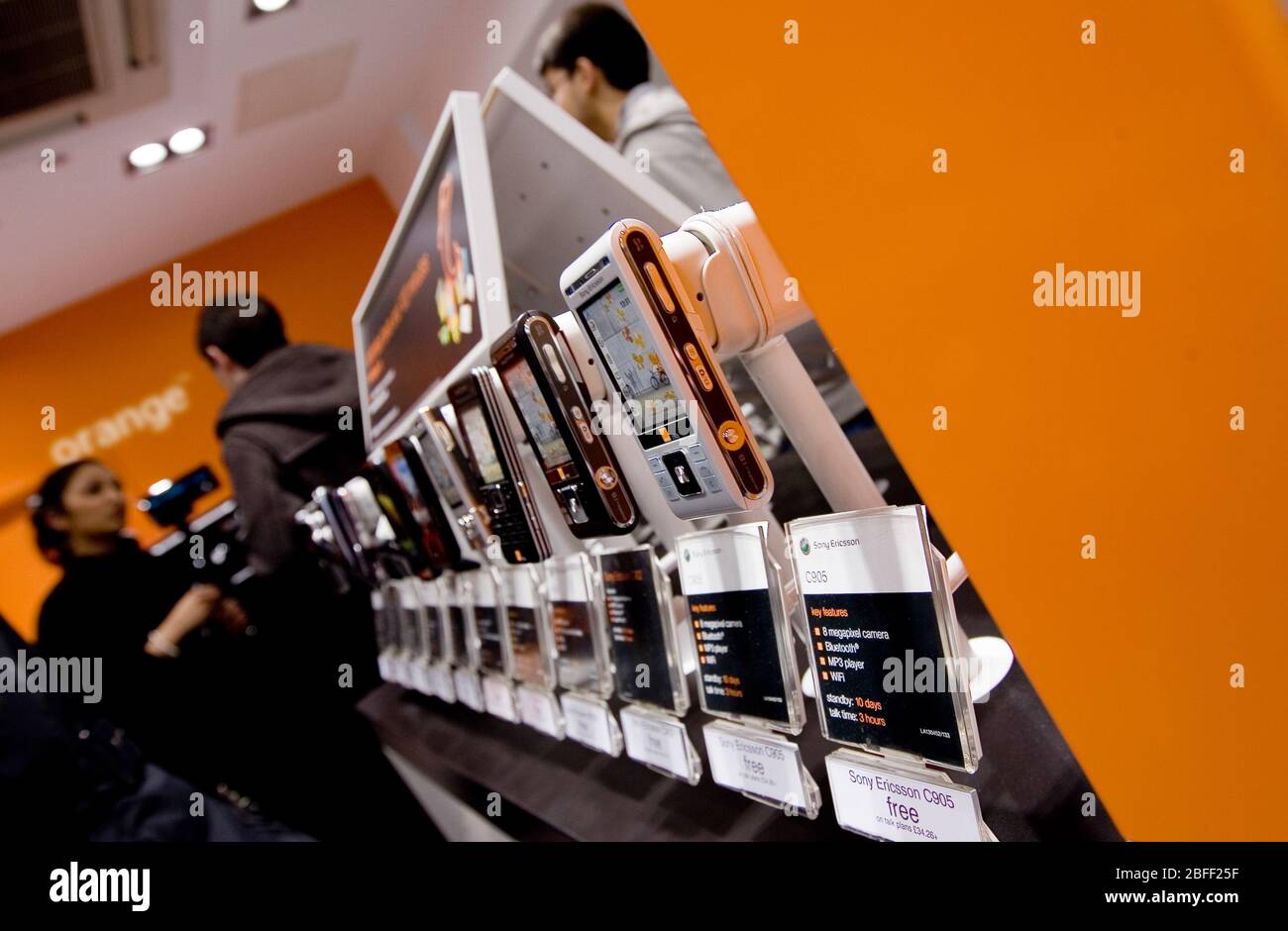 Orange's wide array of stylish phones. Pictured is the interior of the ...