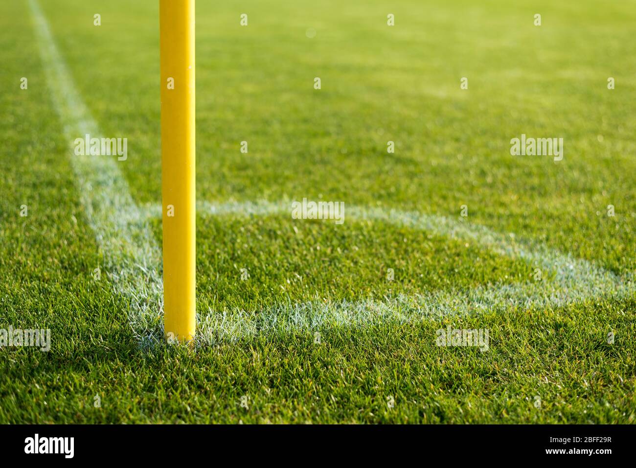 corner of football playground Stock Photo - Alamy