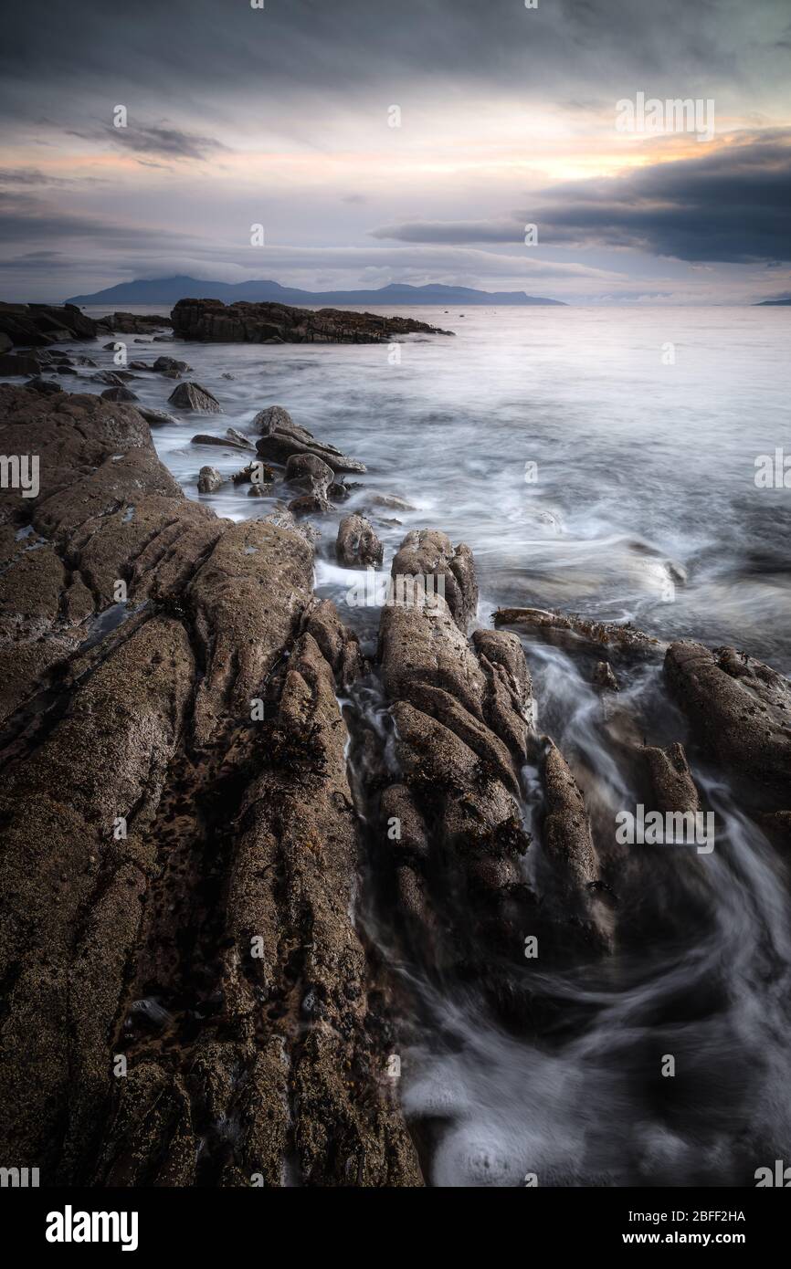 The view to Isle of Rum - Elgol Skye Stock Photo - Alamy