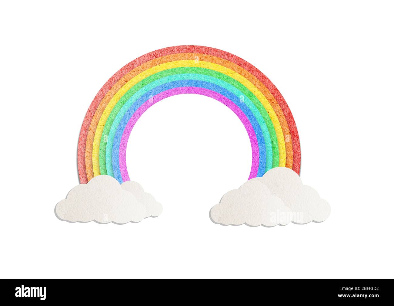 Rainbow.Paper cut style Stock Photo - Alamy