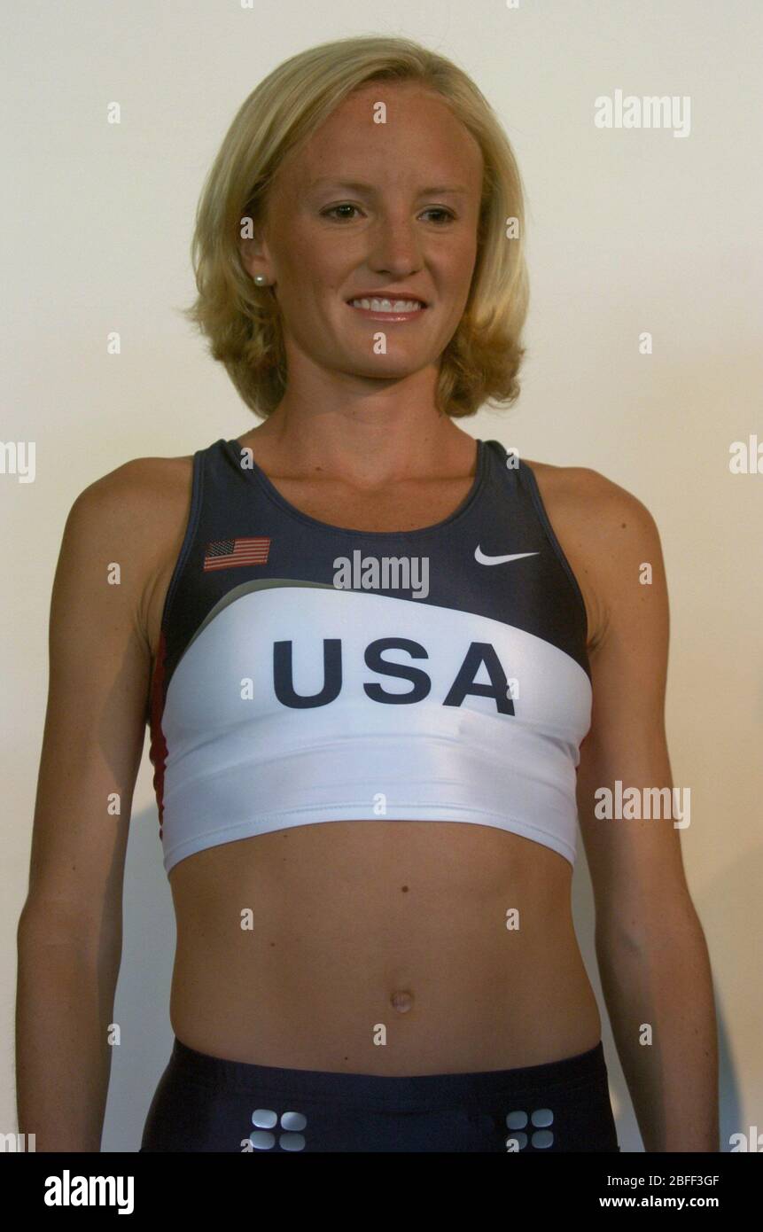 Sacramento, United States. 13th July, 2004. Shalane Flanagan poses ...