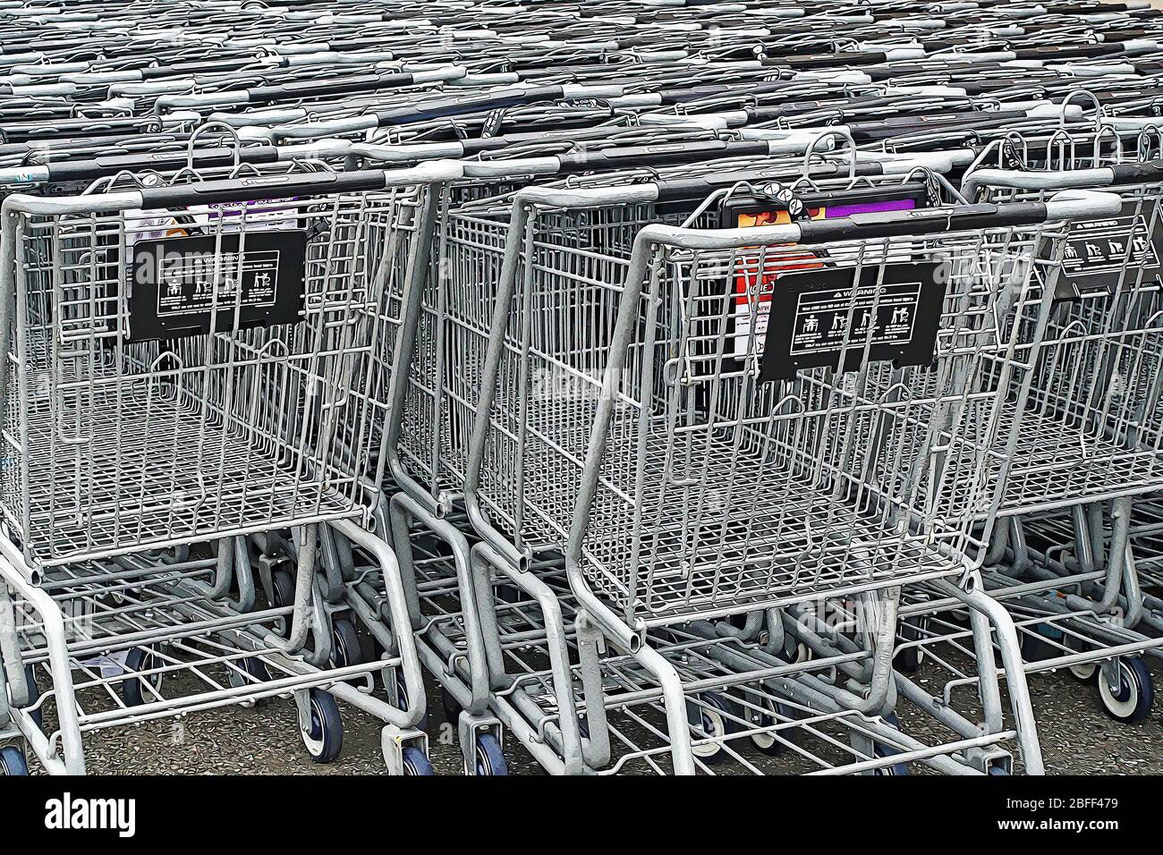 Supermarket carts hi-res stock photography and images - Alamy