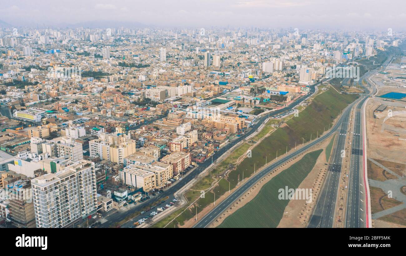 Aerial view of lima coast hi-res stock photography and images - Alamy