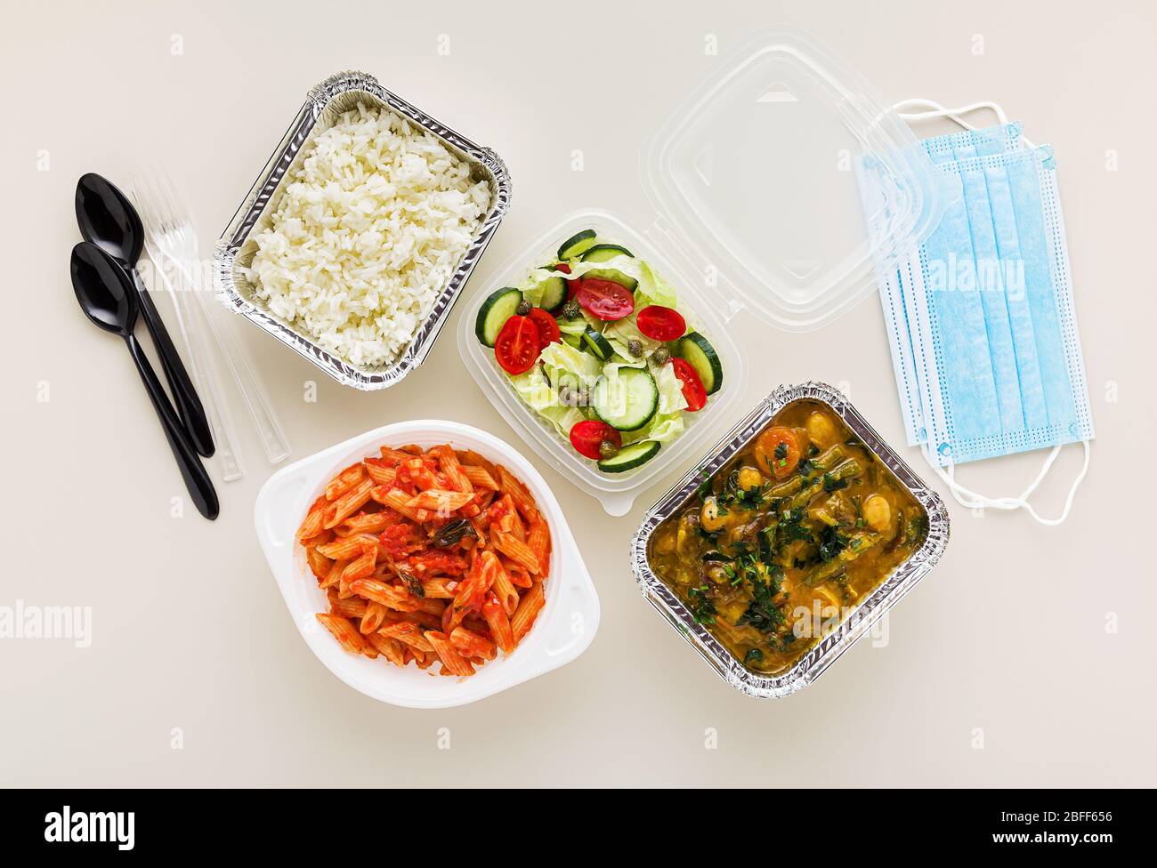 Pasta salad in plastic container hi-res stock photography and images ...