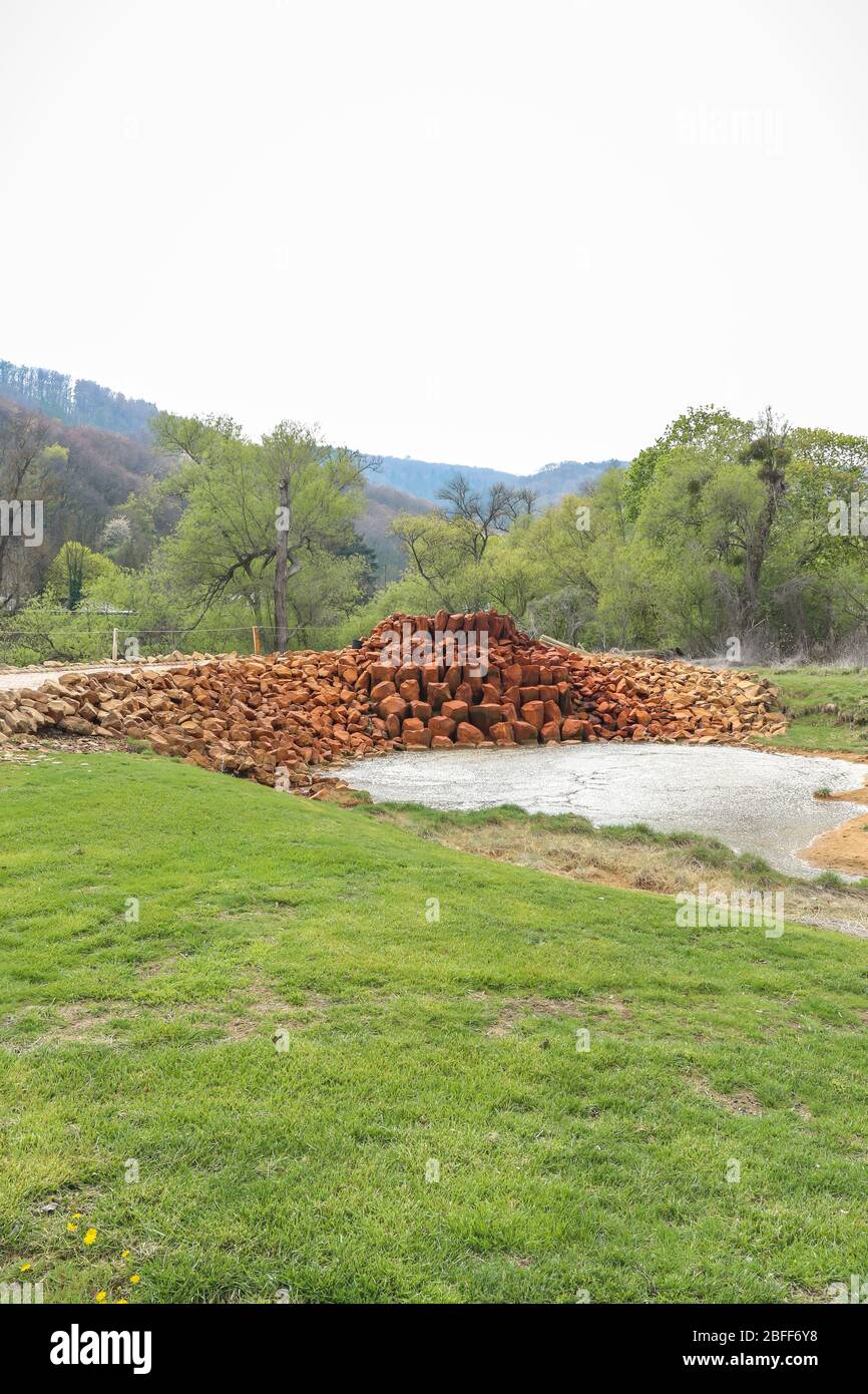 Andernach Geyser rock formation in Germany. It is the world's highest ...