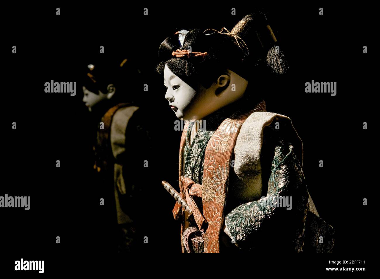 A Japanese NingYo doll, exhibited wearing a traditional costume Stock ...