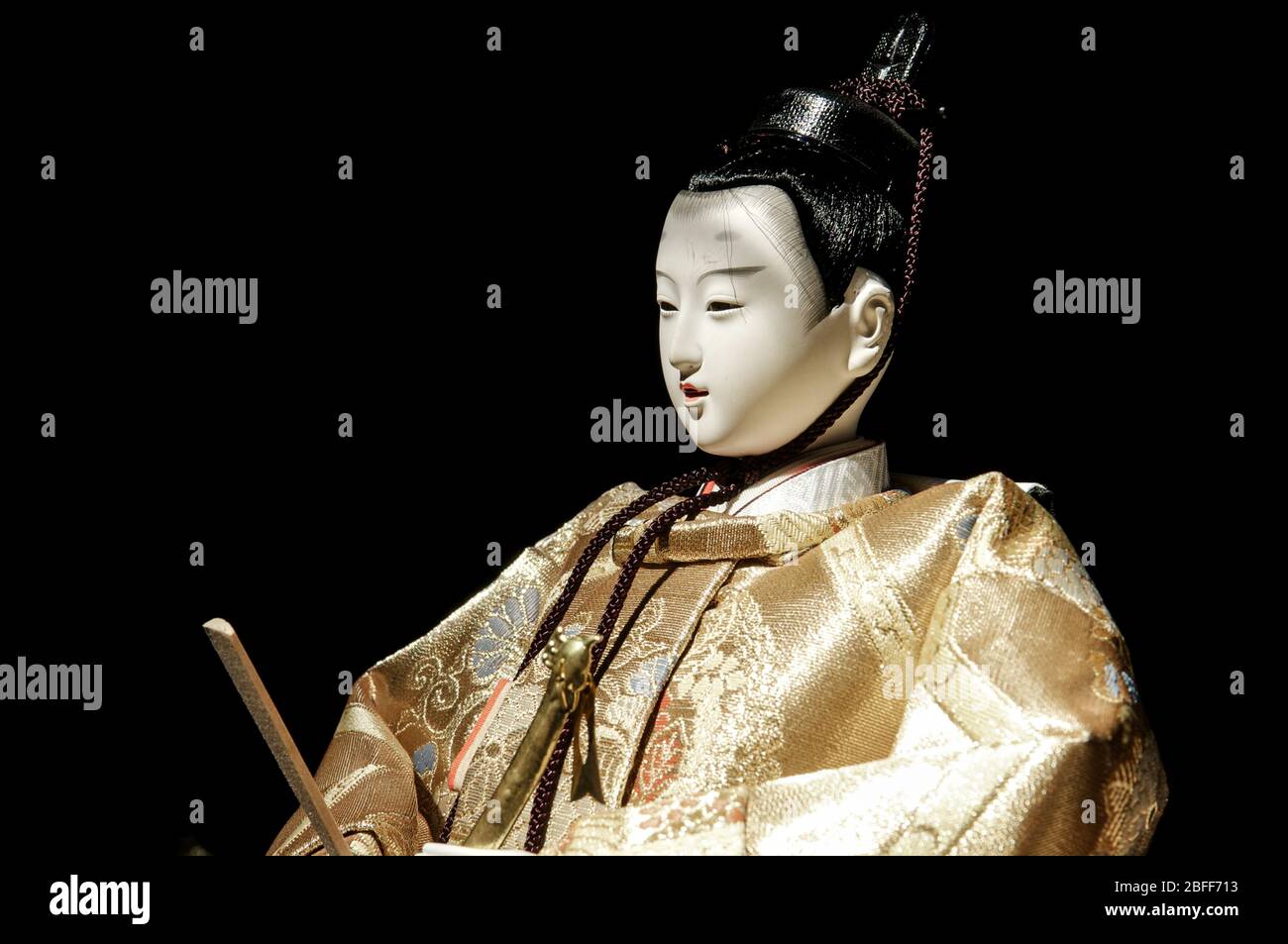 A Japanese NingYo doll, exhibited wearing a traditional costume Stock ...