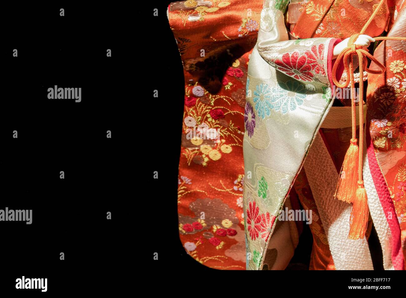 A Japanese NingYo doll, exhibited wearing a traditional costume Stock ...