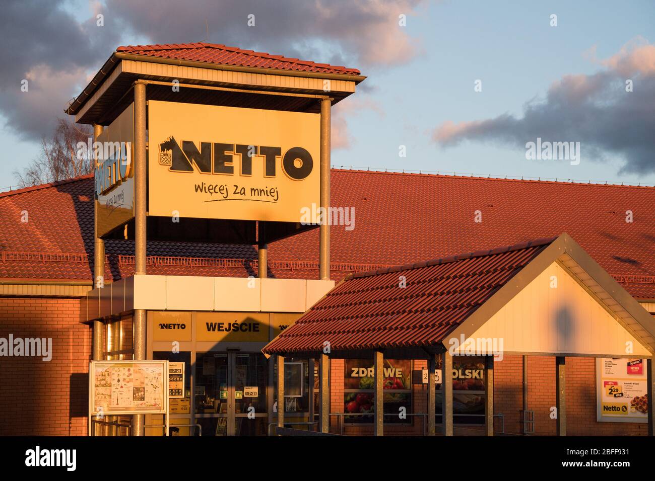 Netto, Danish discount supermarket chain. Gdansk, Poland. March 22nd ...