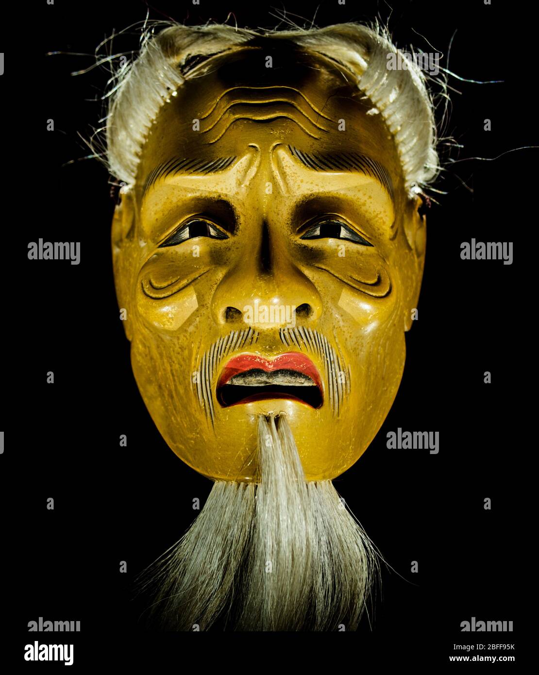 Japanese No theatre traditional mask (Ko-omote Stock Photo - Alamy
