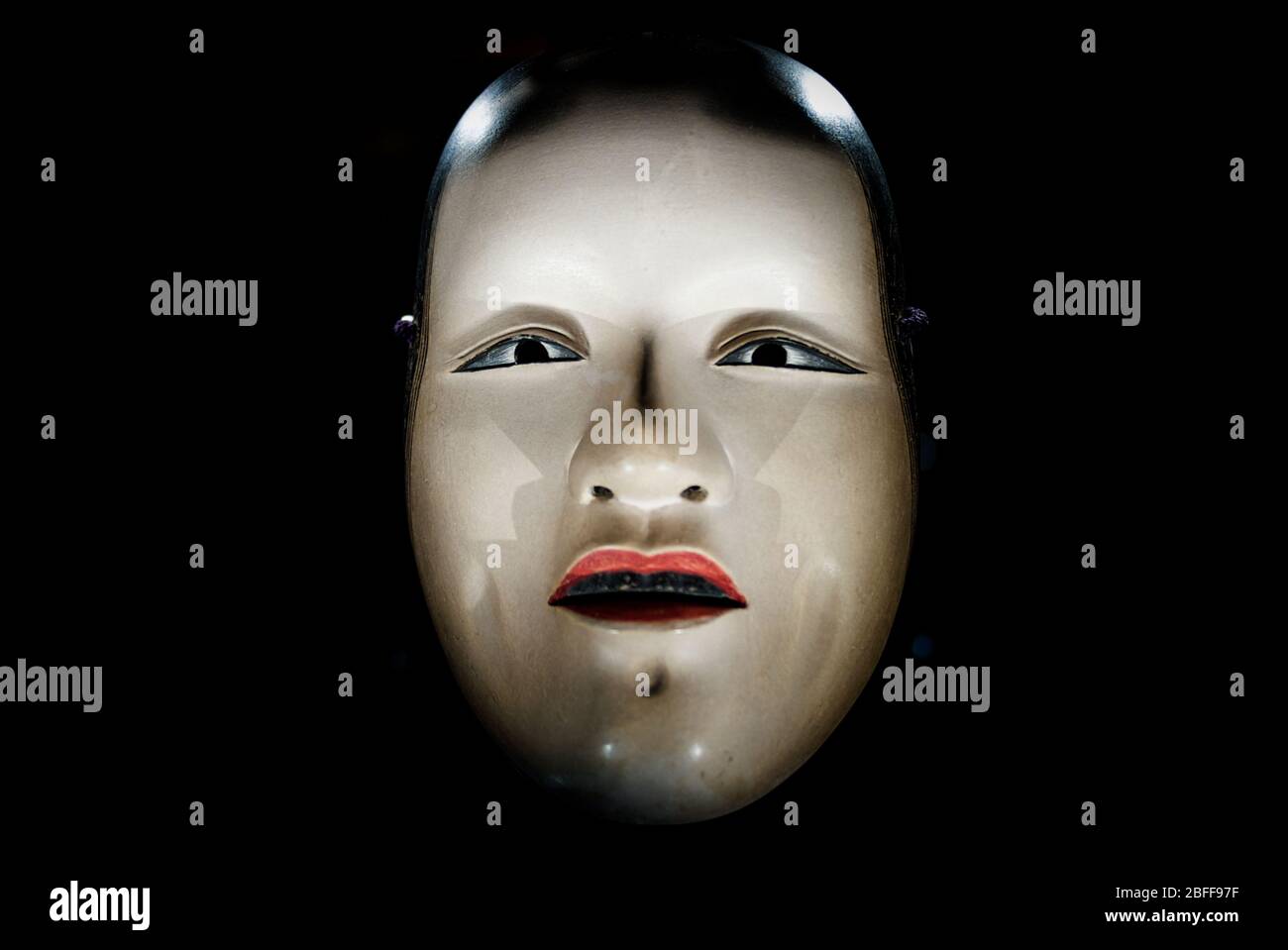 Japanese No theatre traditional mask (Ko-omote Stock Photo - Alamy