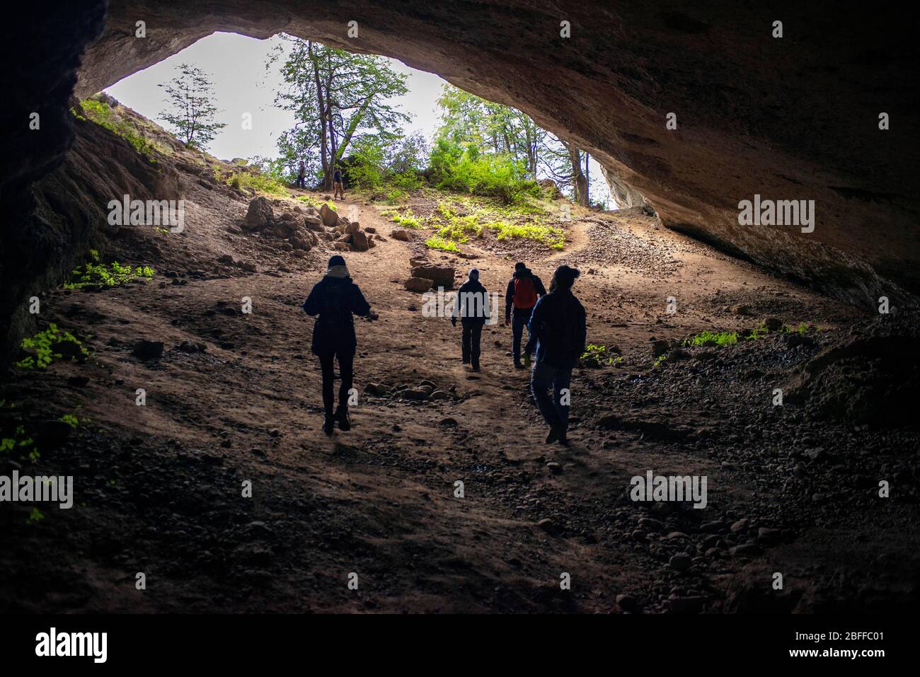 Medium Mylodon Cave or Cueva del Milodon Natural Monument a leading ...