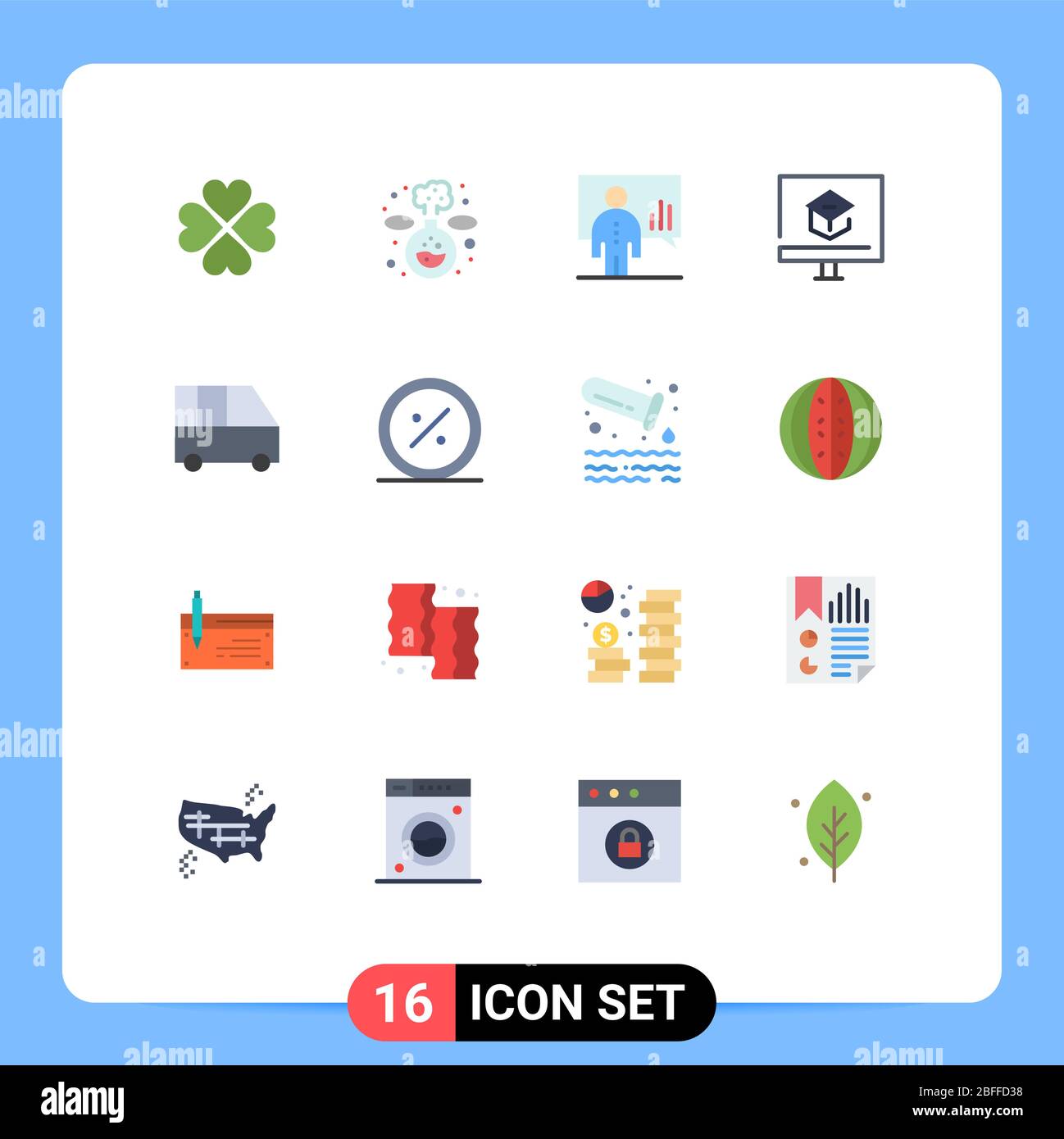 Stock Vector Icon Pack of 16 Line Signs and Symbols for school ...