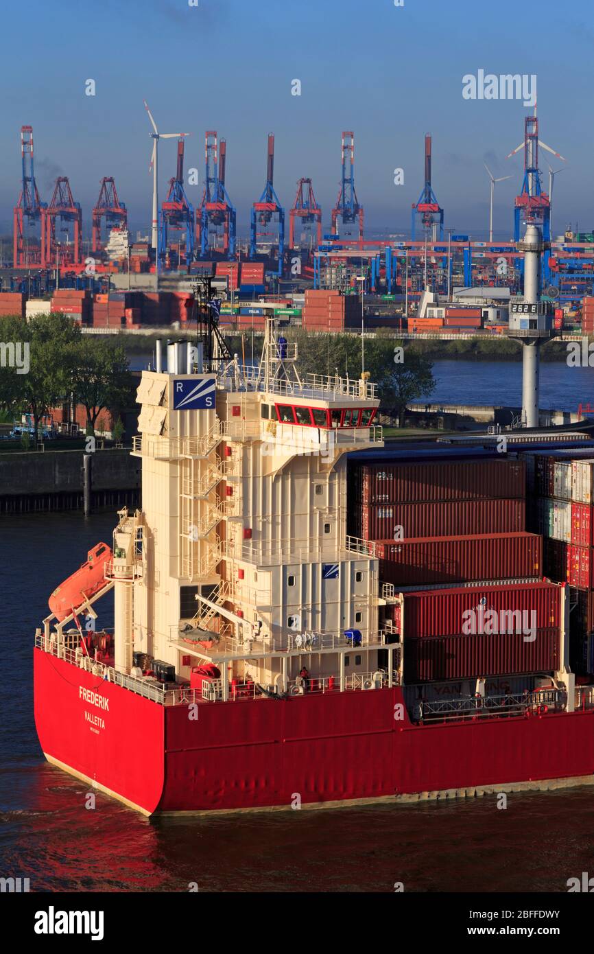 Container ship, Hamburg, Germany, Europe Stock Photo - Alamy