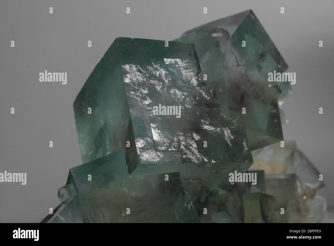 cubic green fluorite crystals on matrix Stock Photo - Alamy