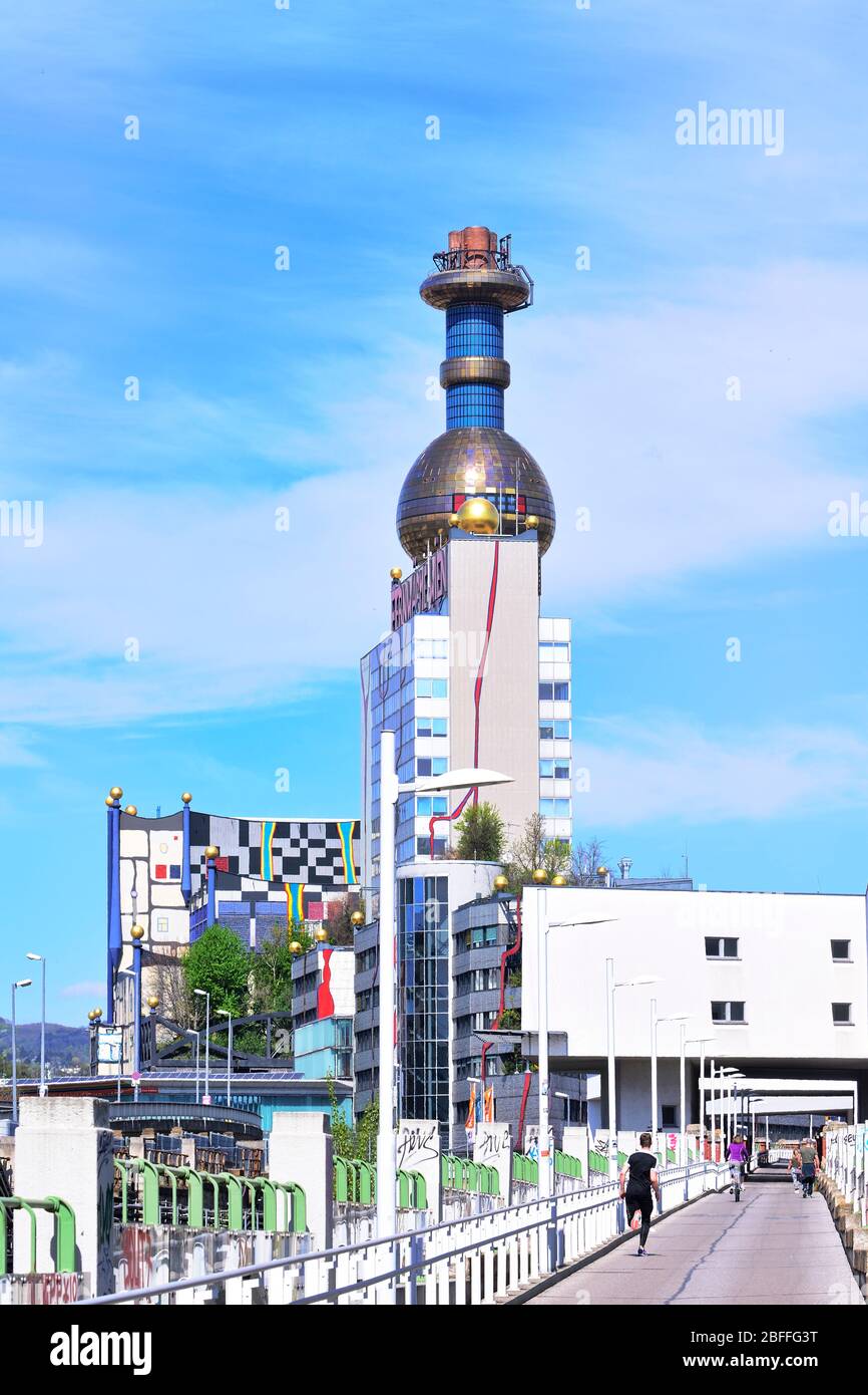 Vienna, Austria. Spittelau waste incineration plant in Vienna (Vienna ...