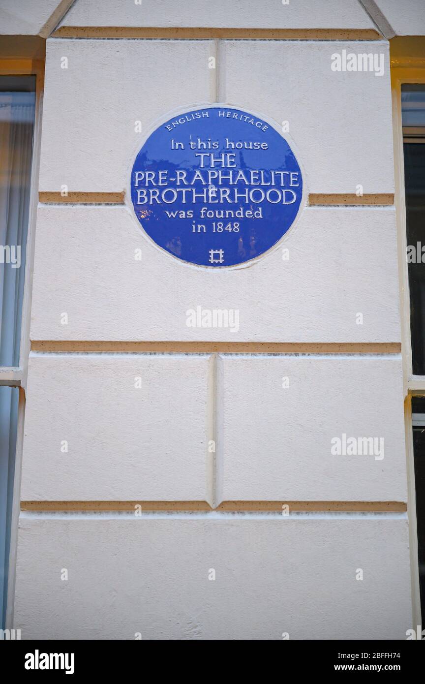 Pre raphaelite brotherhood blue plaque hi-res stock photography and ...