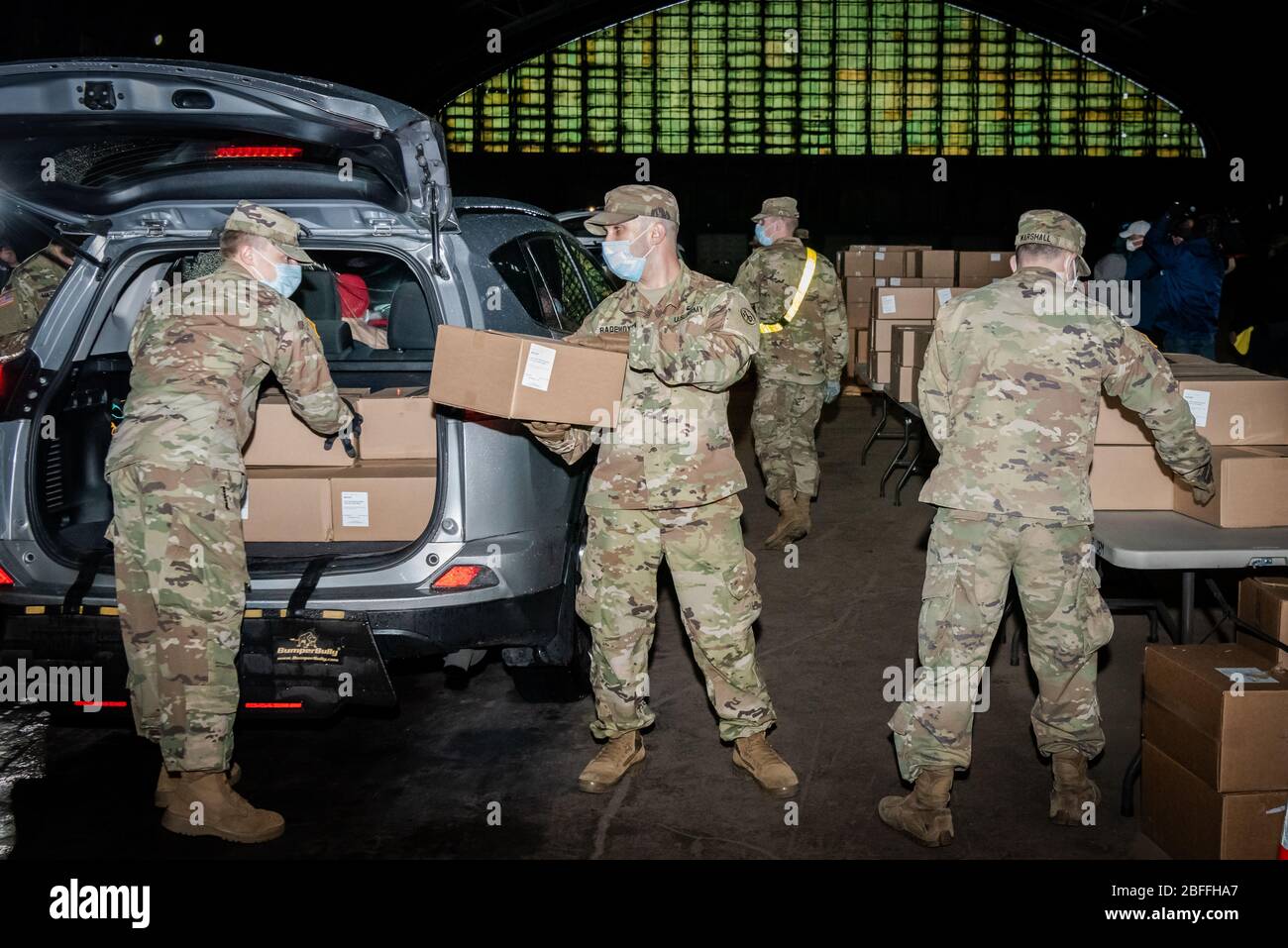 Bronx, United States Of America . 18th Apr, 2020. Soldiers of the U.S ...