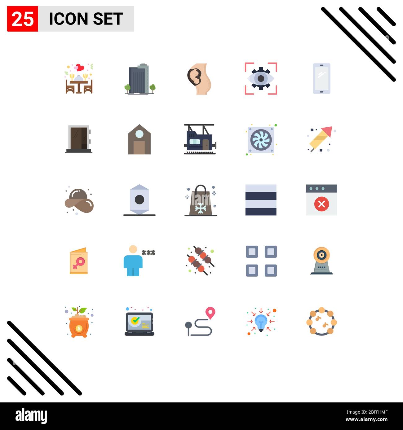 25 Creative Icons Modern Signs and Symbols of view, focus, smart ...