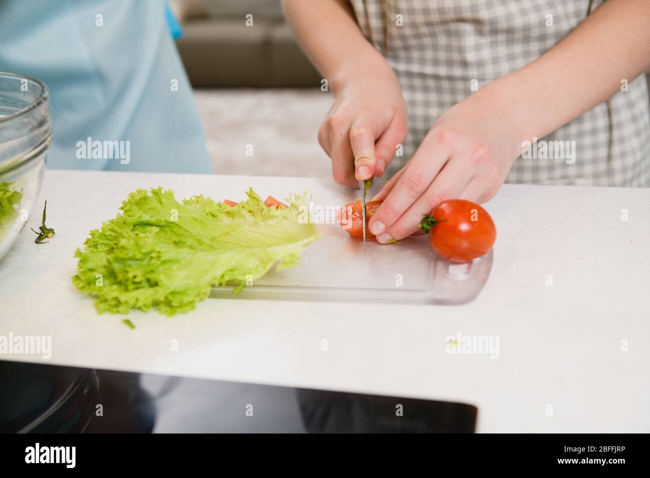 Cut tomato salad hi-res stock photography and images - Alamy