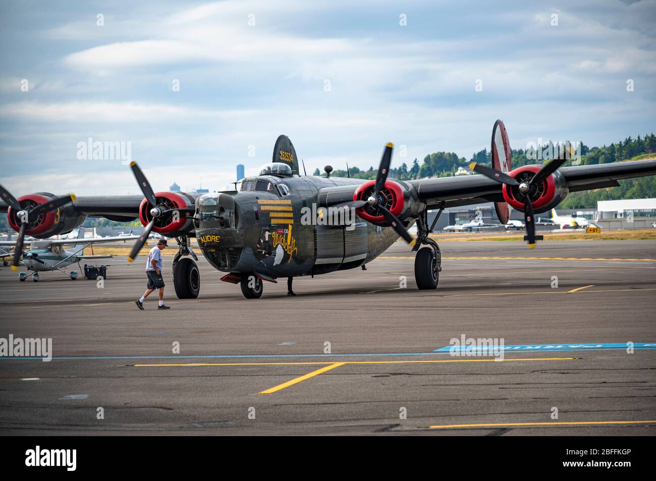 B-24 Liberator at Boeing Field Stock Photo - Alamy
