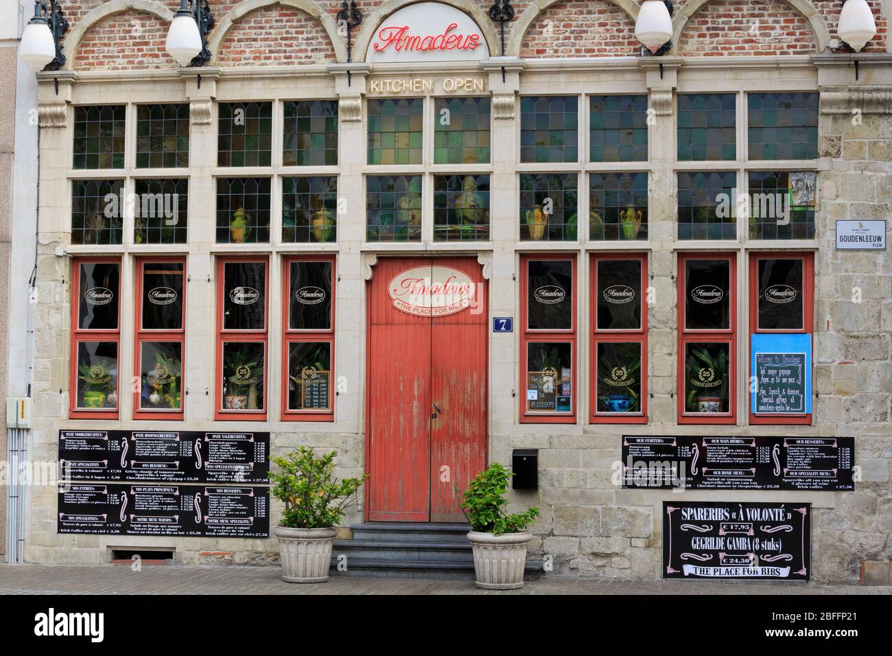 Amadeus Restaurant, Ghent, East Flanders, Belgium, Europe Stock Photo ...