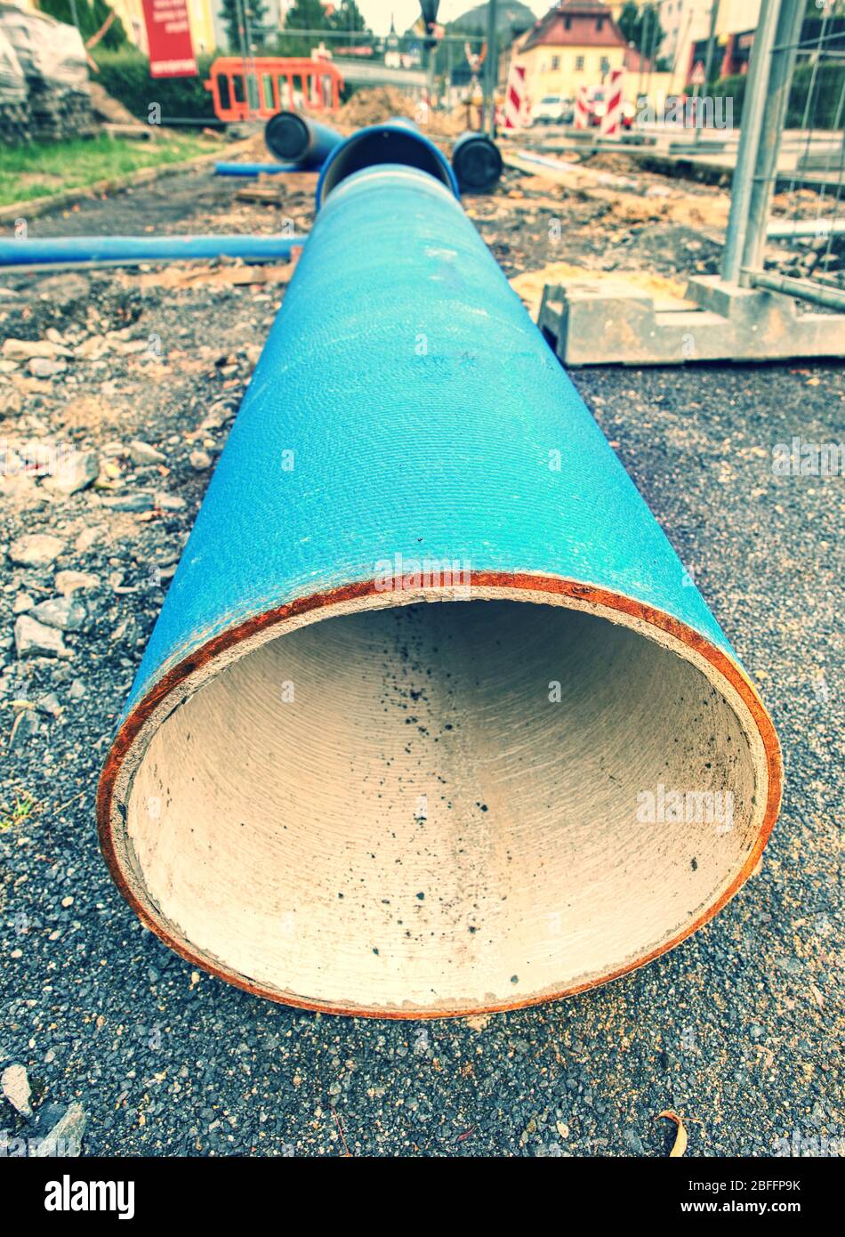 Joining point of plastic pipes dedicated for potable water. Spare parts ...